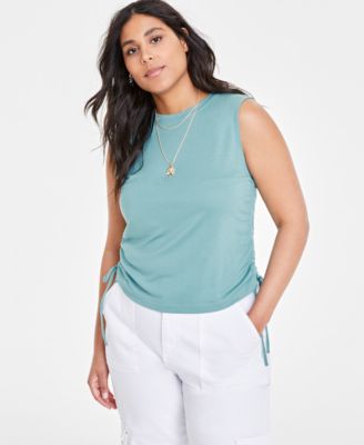 On 34th Women's Side-Cinched Muscle Tank, Created for Macy's - Macy's