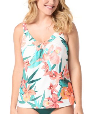 Coco Reef Juniors' Core Tropical-Print Tankini - Macy's
