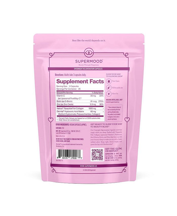 Supermood Collagen Tripeptide Beauty Sleep Overnight Rejuvenation ...