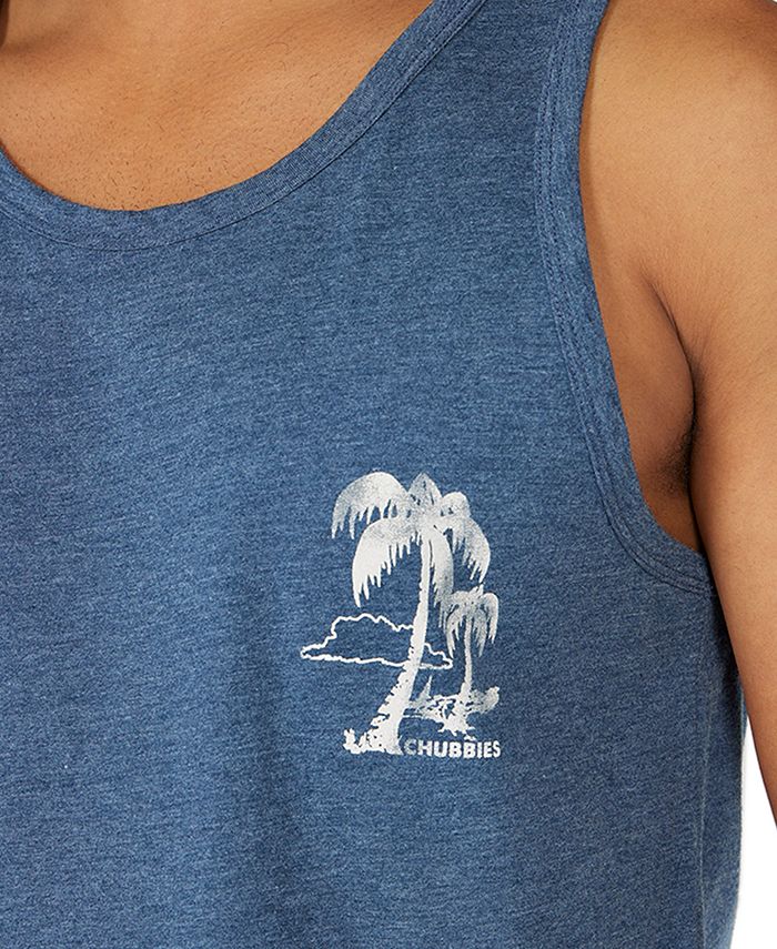 Chubbies Men's The Relaxer Palm Tree Logo Graphic Tank - Macy's