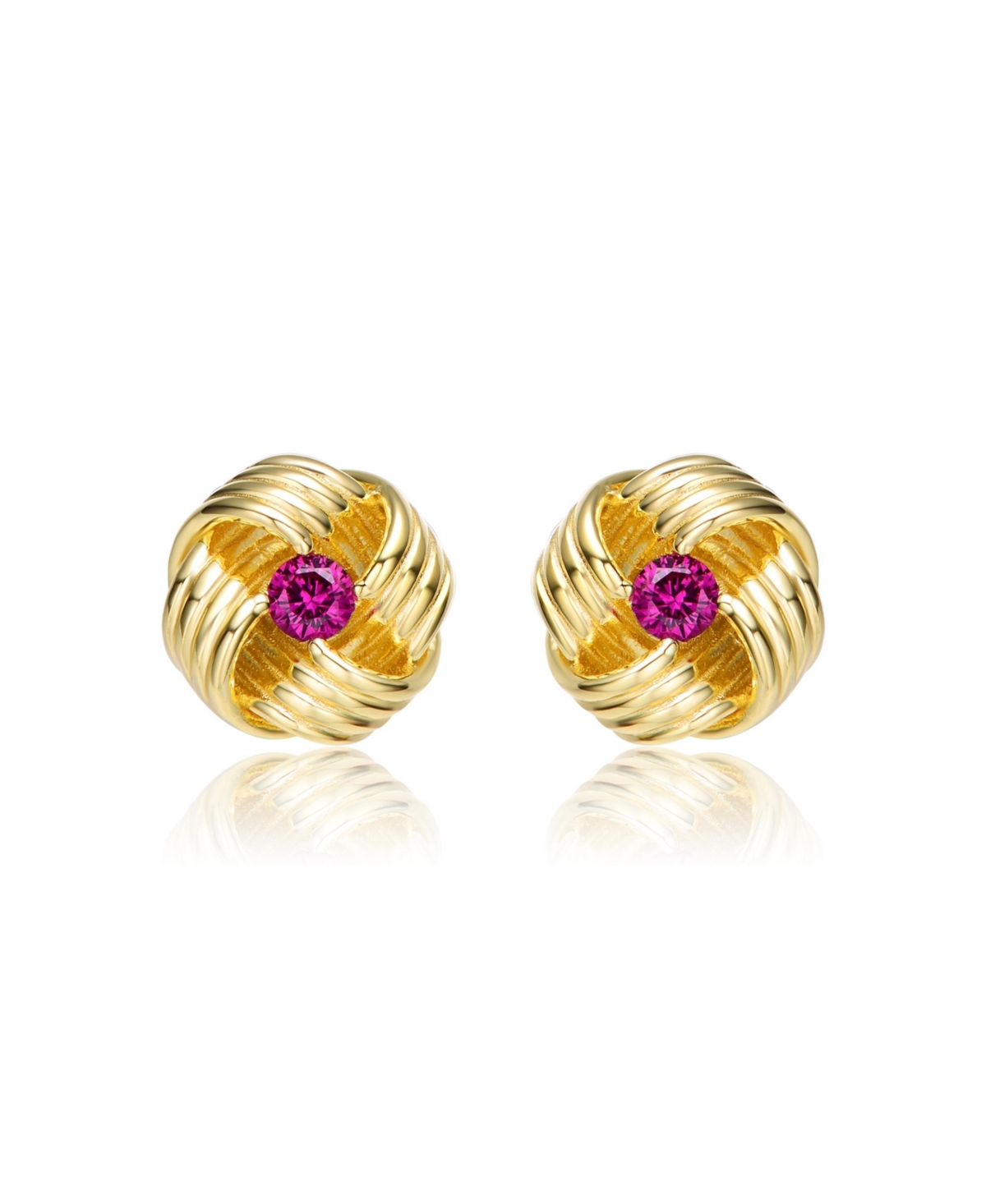 Click here for Sterling Silver with Cubic Zirconia Knot Bee Stud... prices