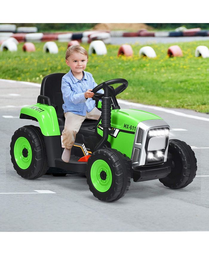 SUGIFT 12V Ride on Tractor with 3-Gear-Shift Ground Loader for Kids 3 ...