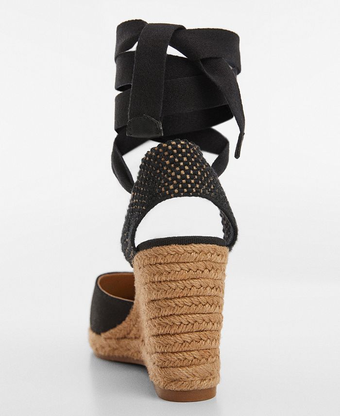 MANGO Women's Lace-Up Espadrilles - Macy's