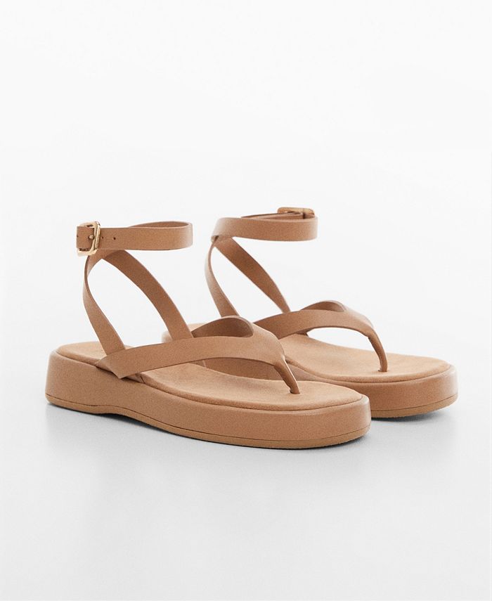MANGO Women's Platform Strap Sandals - Macy's