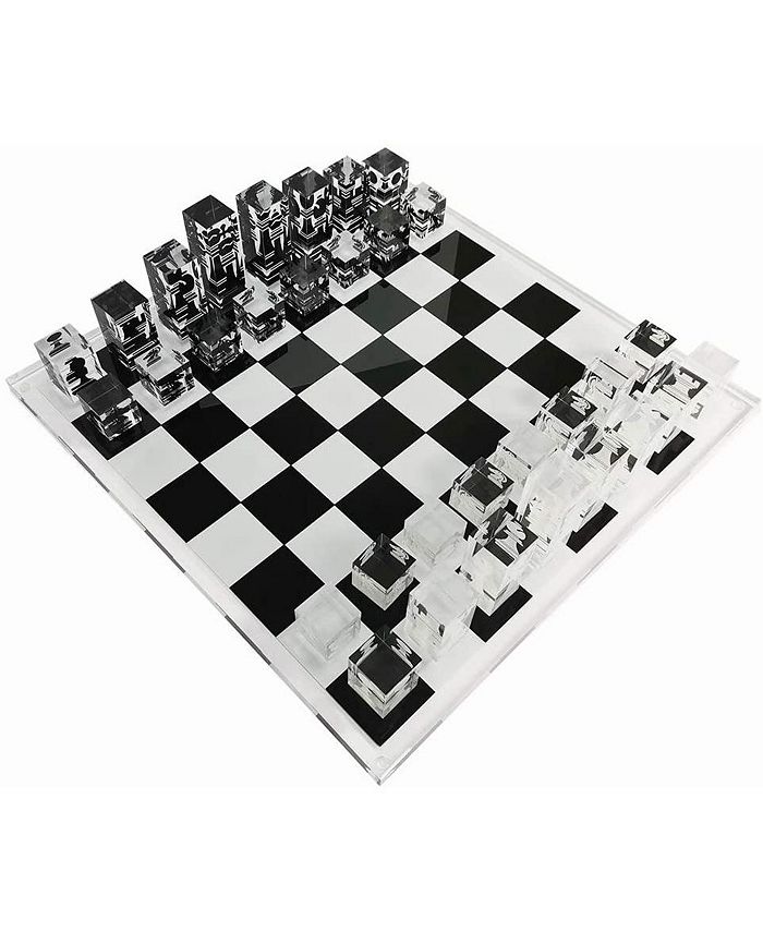 Infinity Lucite 17-Inch Lucite Chess Set - Macy's