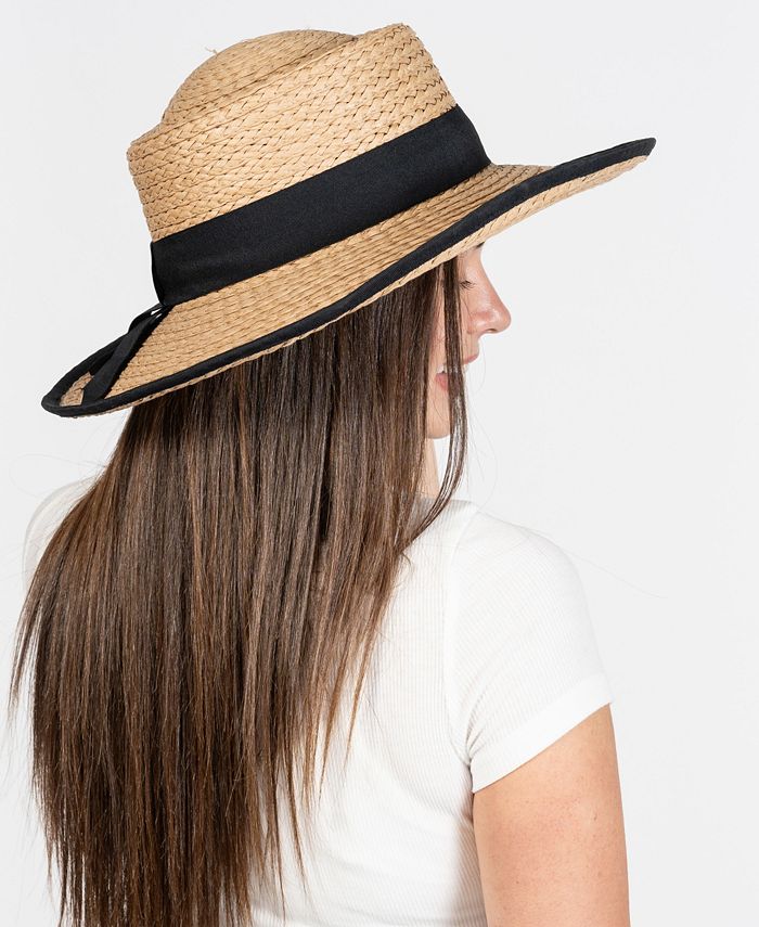 Vince Camuto Grosgrain Ribbon Gondalier Hat - Macy's