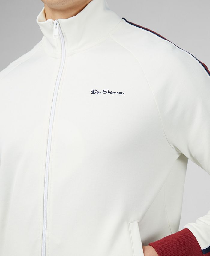 Ben Sherman Men's Taped Tricot Track Top Jacket - Macy's