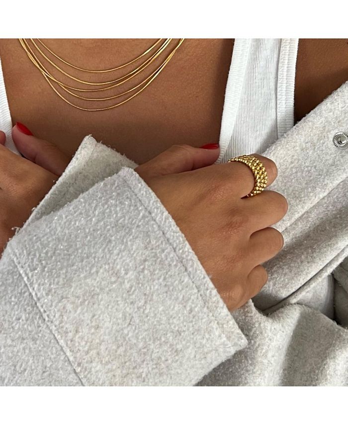 Ellie Vail Lucia Beaded Triple Ring Set - Macy's