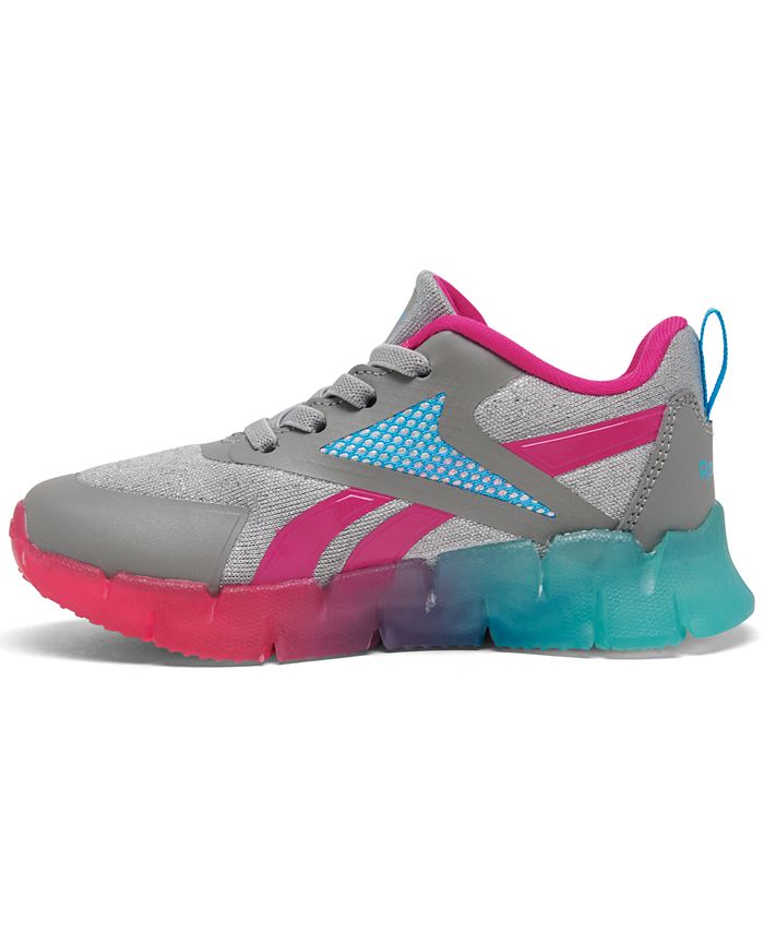 Reebok Toddler Girls Zig N Flash Light-Up Casual Sneakers from Finish ...