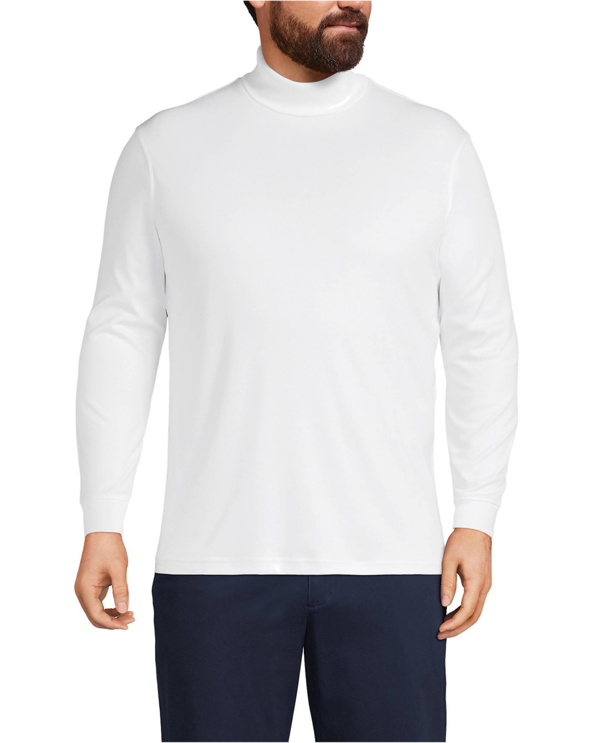 Click here for Lands End Big & Tall Cotton Supima Turtleneck - Wh... prices