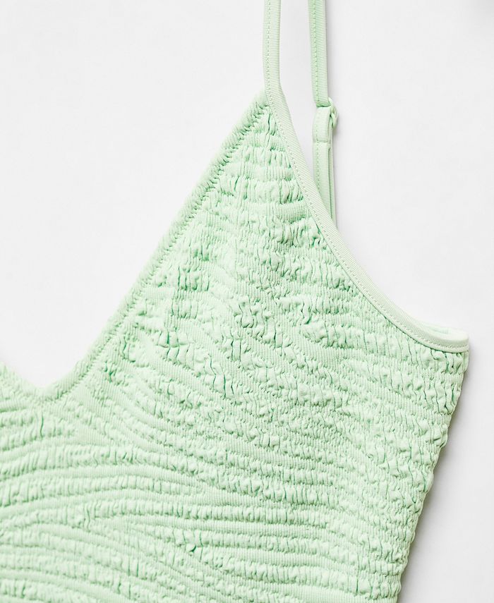 MANGO Women's Adjustable Straps Textured Swimsuit - Macy's