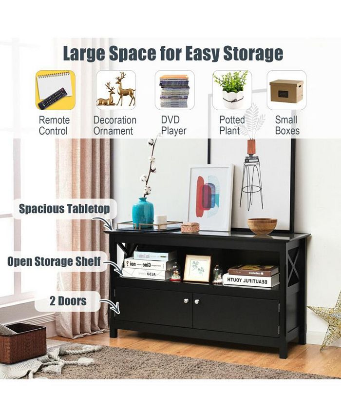 Slickblue 44 Inch Wooden Storage Cabinet TV Stand - Macy's