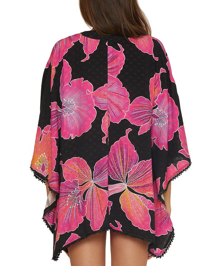 Trina Turk Women's Fleury Open-Front Cover-Up Tunic - Macy's