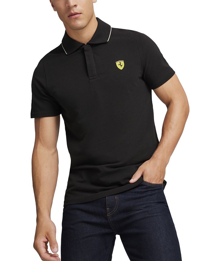 Puma Men's Ferrari Race Short-Sleeve Tipped Polo Shirt - Macy's