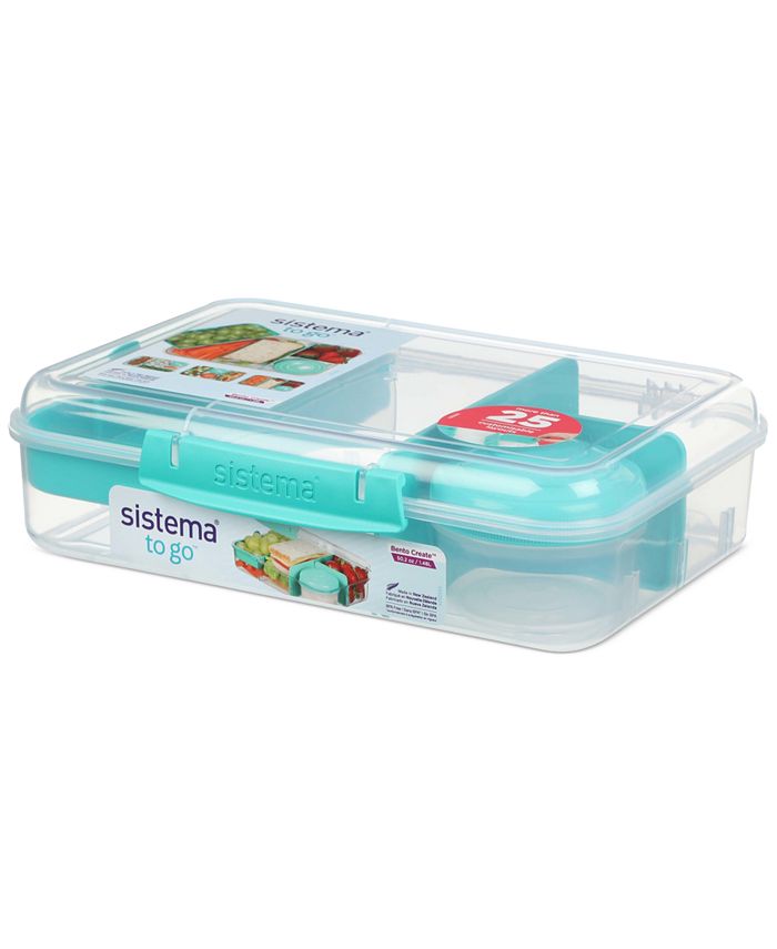 Sistema Create To Go Bento Box 6-Cup Food Storage Container - Macy's
