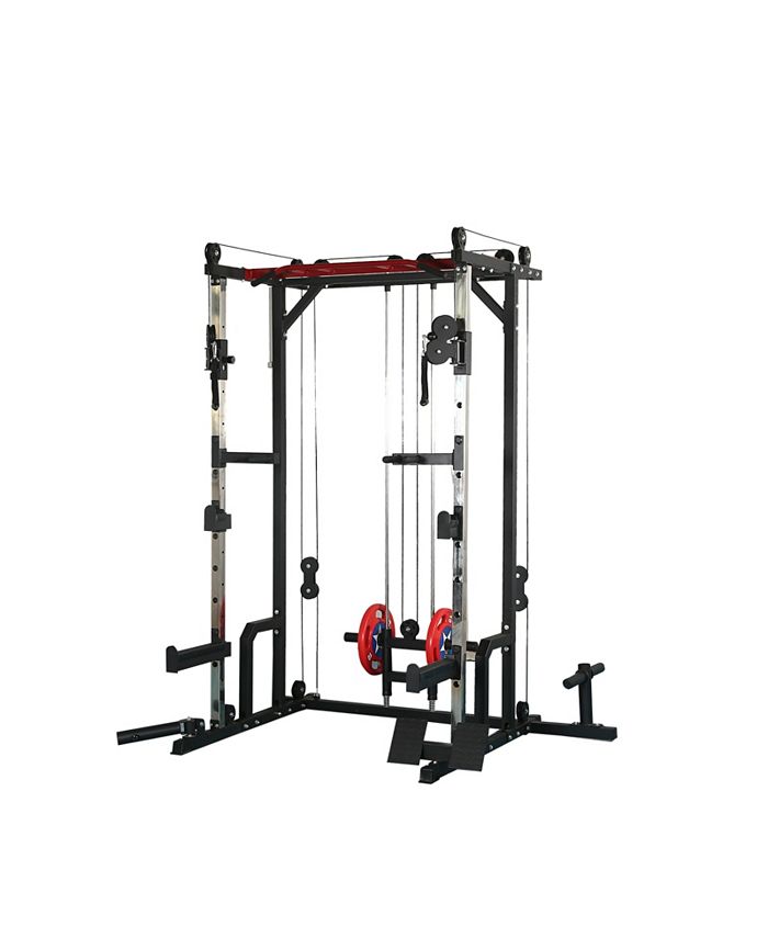 Simplie Fun Power Cage With Lat Pulldown And Weight Storage Rack ...