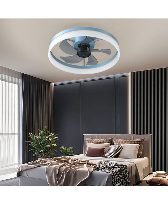 Simplie Fun Ceiling Fans With Lights Dimmable LED Embedded Installation ...