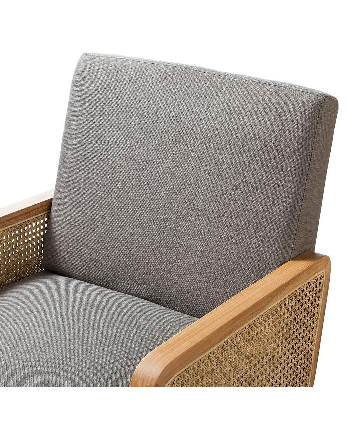 Simplie Fun Delphine Cane Accent Chair - Pewter - Macy's