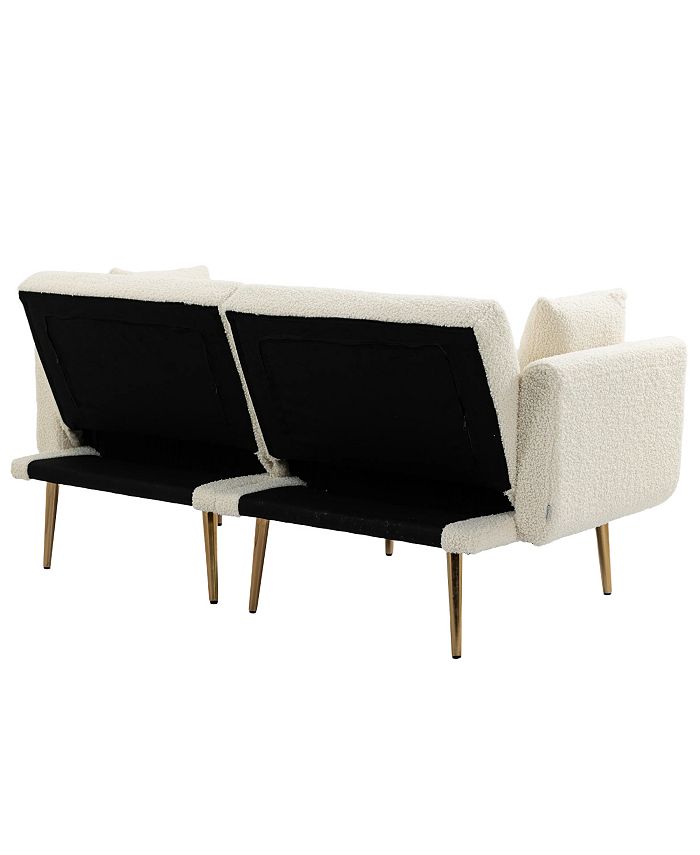 Simplie Fun Velvet Sofa, Accent Sofa. Loveseat Sofa With Metal Feet ...