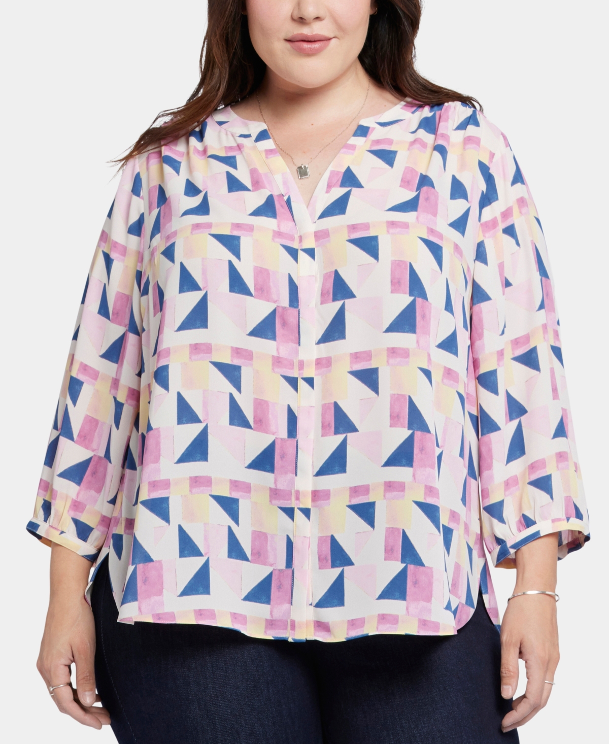 Click here for Nydj Plus Size Pintuck Blouse - Marquette prices