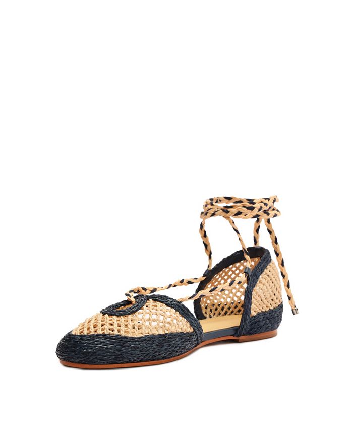 Schutz Women's Jessel Ankle Tie Ballet Flats - Macy's