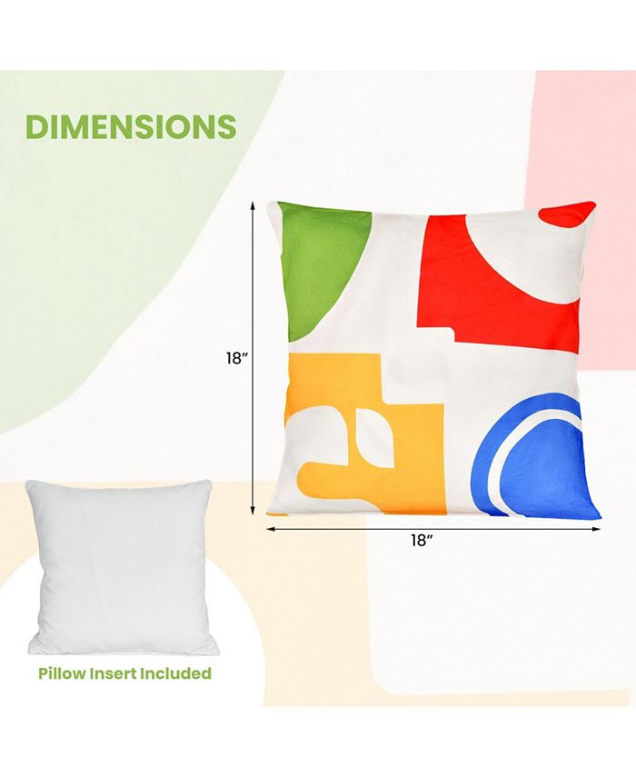 Slickblue 18" x 18" Inches Square Throw Pillows with Removable and ...