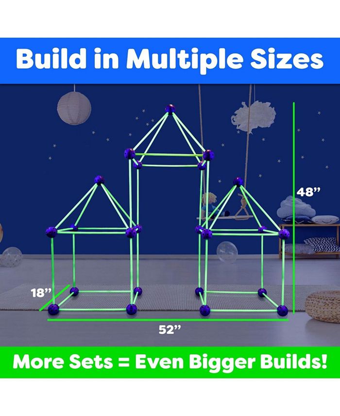 Power Your Fun Fun Forts Glow Fort Building Kit for Kids - 81 Pack - Macy's