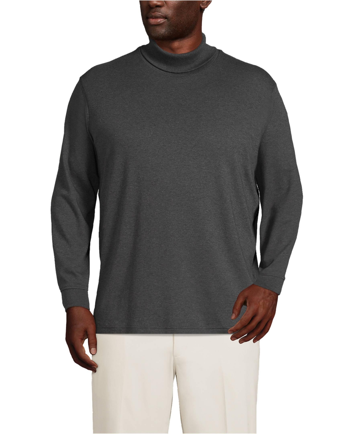 Click here for Lands End Big & Tall Cotton Supima Turtleneck - Da... prices