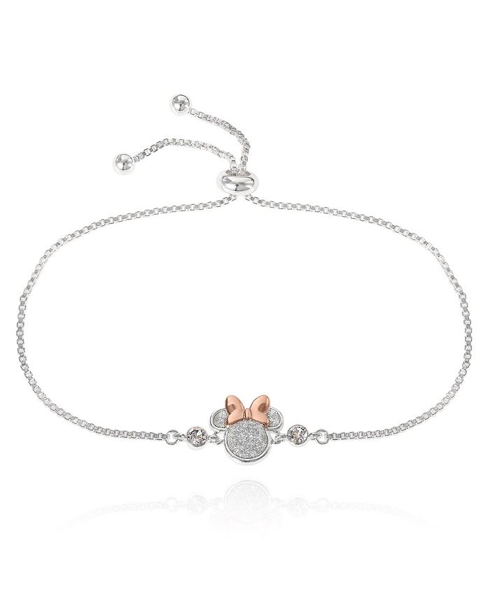 Disney Minnie Mouse Glitter Crystal Lariat Bracelet - Macy's
