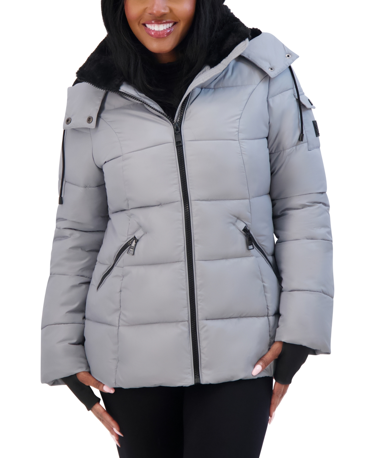 Click here for Steve Madden Juniors Faux-Fur-Lined Hooded Puffer... prices