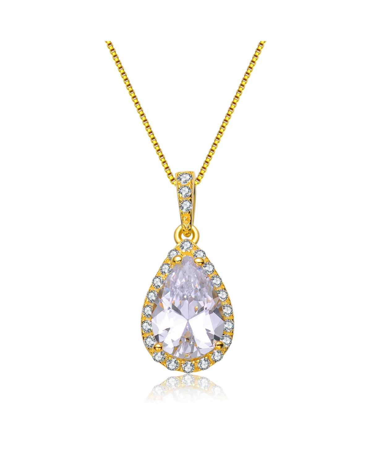 Click here for Sterling Silver with Clear Cubic Zirconia in Pear... prices