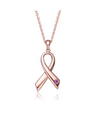 Sterling Silver 18K Rose Gold Plated Infinity Loop Necklace - Macy's