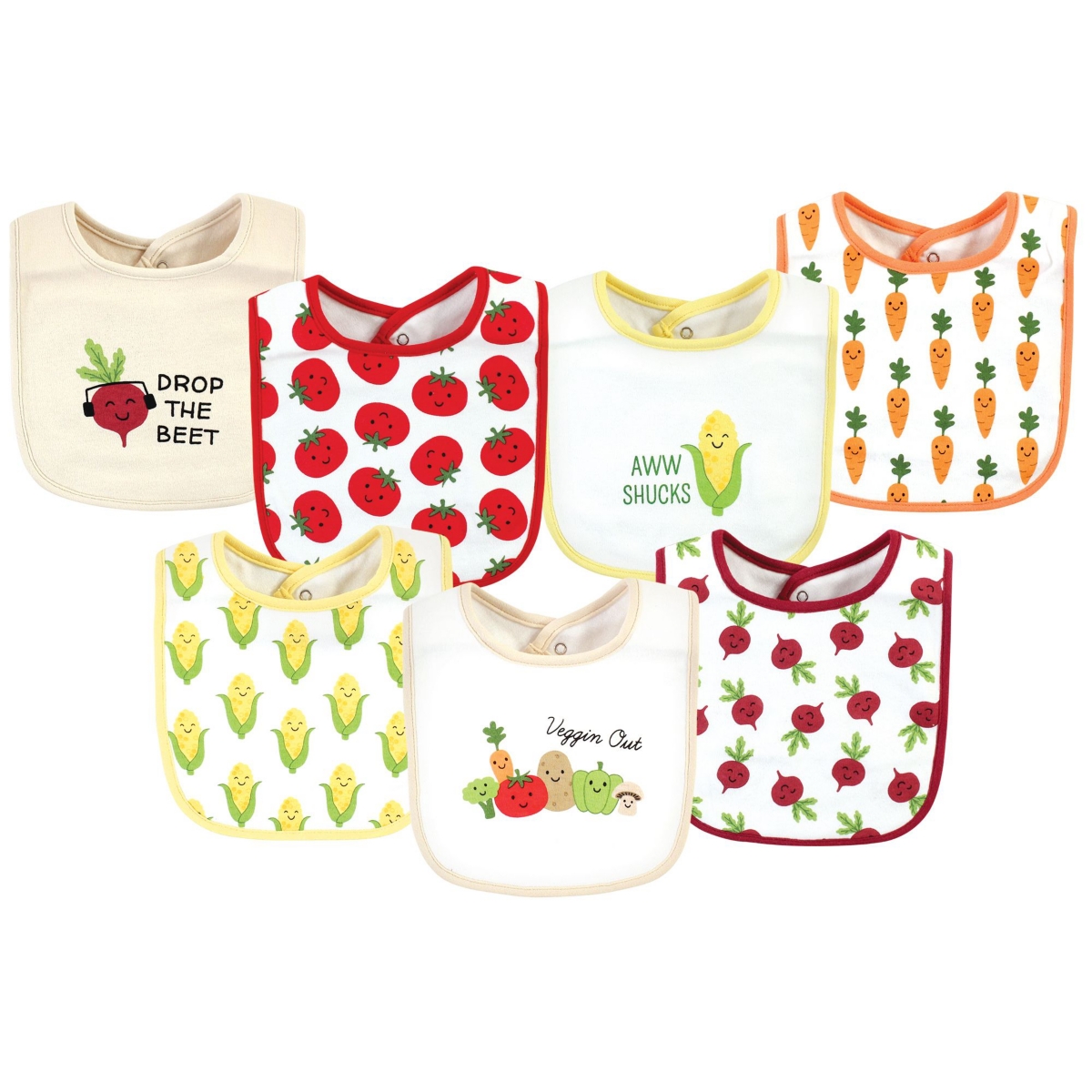 Click here for Hudson Baby Infant Girl Cotton Bibs  Veggies  One... prices