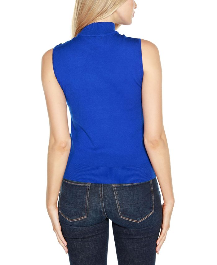 Belldini Women's Rivet-Detail Sleeveless Sweater - Macy's