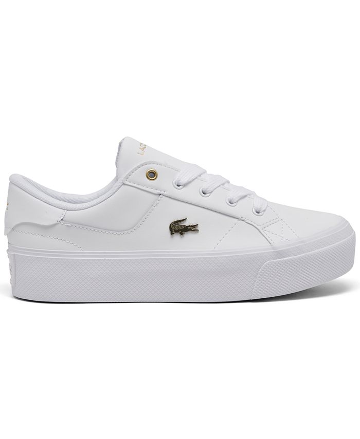 Lacoste Women's Ziane Logo Leather Casual Sneakers from Finish Line ...