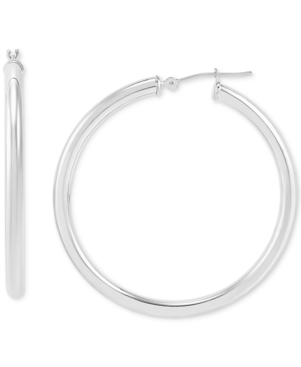 Click here for Polished Thin Tube Hoop Earrings (3mm) in 14k Gold... prices