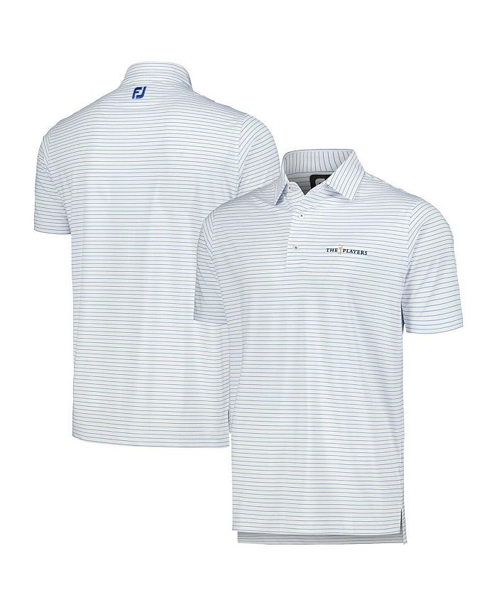 FootJoy Men's White The Players Lisle Classic Stripe ProDry Polo - Macy's