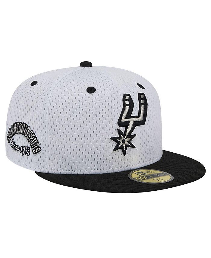 New Era Men's White/Black San Antonio Spurs Throwback 2Tone 59fifty ...
