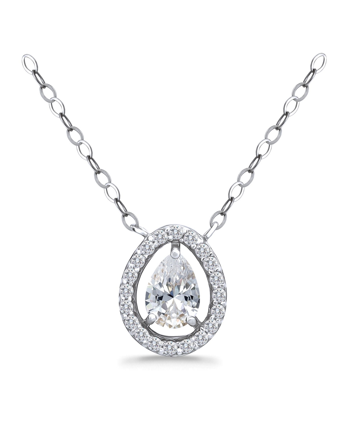 Click here for Giani Bernini Cubic Zirconia Pear Halo Pendant Nec... prices