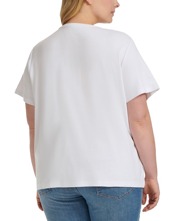 Tommy Hilfiger Plus Size V-Neck T-Shirt - Macy's