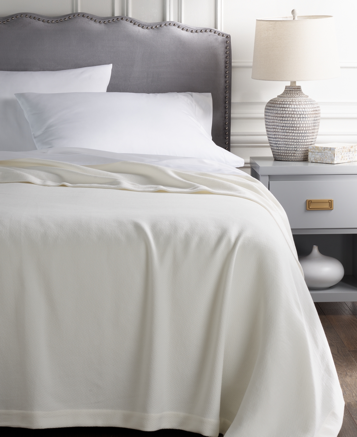 Click here for Sferra Allegra Cotton Blanket  Twin - Oyster prices