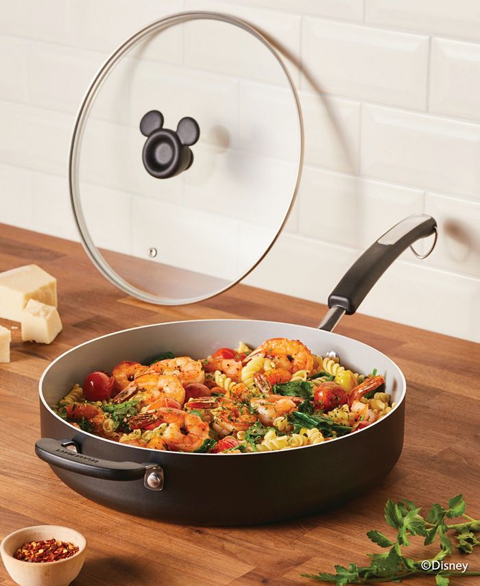 Farberware Disney Monochrome Ceramic Nonstick 4.5 Quart Saute Pan with ...