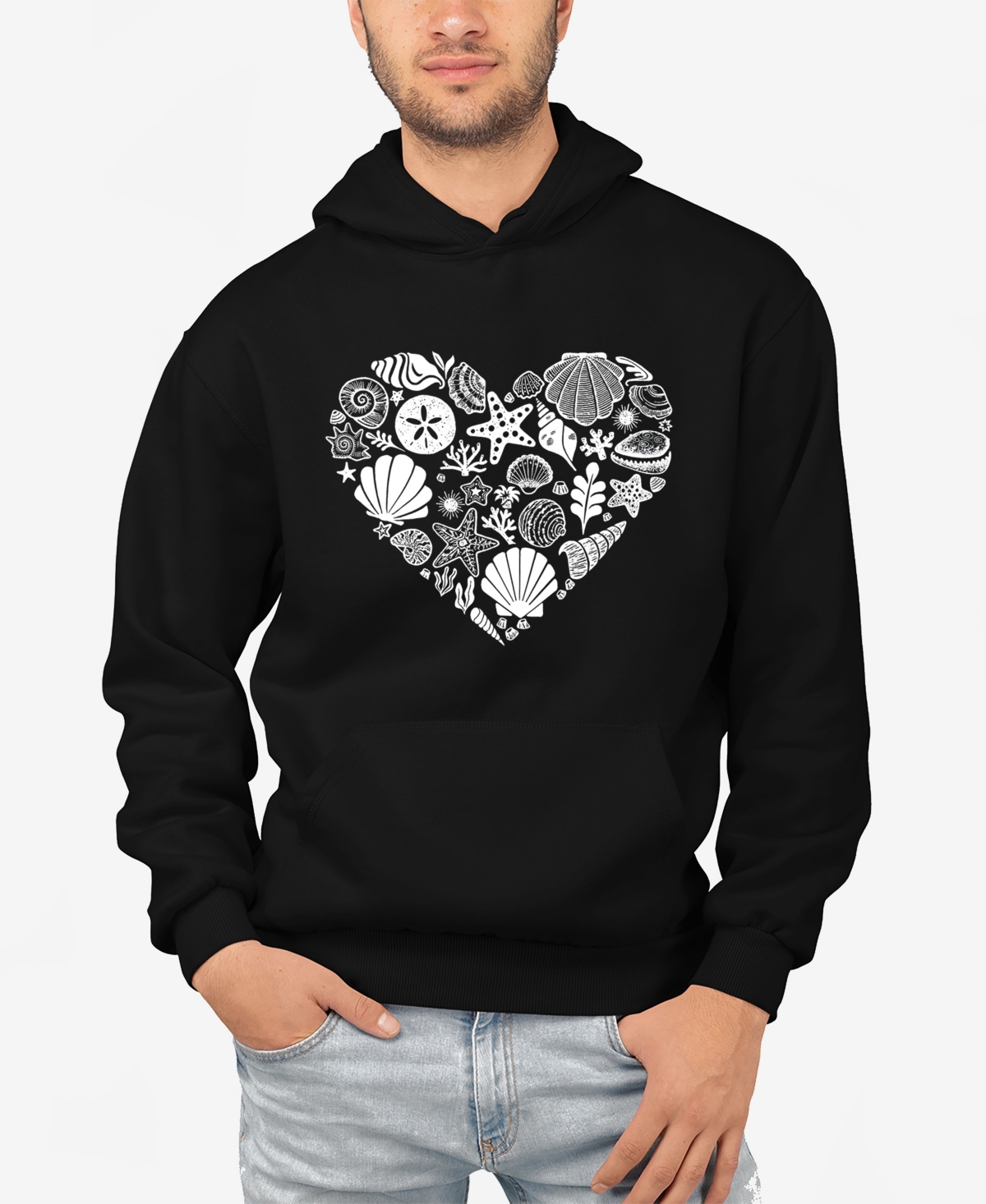 Click here for La Pop Art Sea Shells - Mens Word Art Hooded Sweat... prices