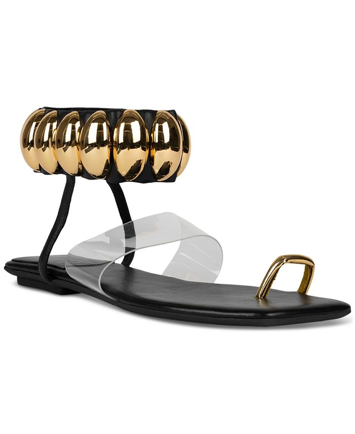 Jeffrey Campbell Jeffrey Cambell Island Stud Embellished Flat Sandals ...