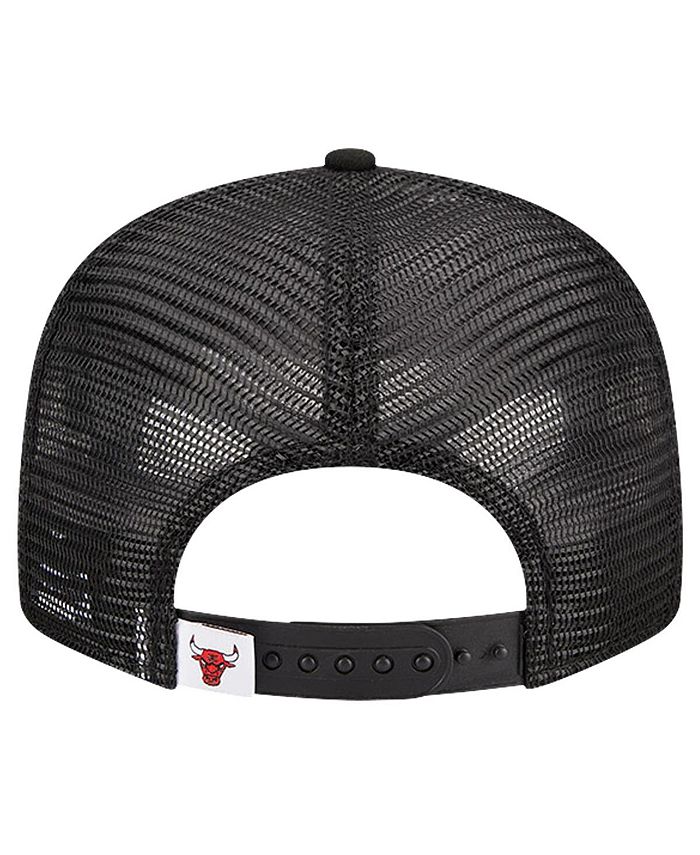New Era Men's Black Chicago Bulls Evergreen Meshback 9Fifty Snapback ...