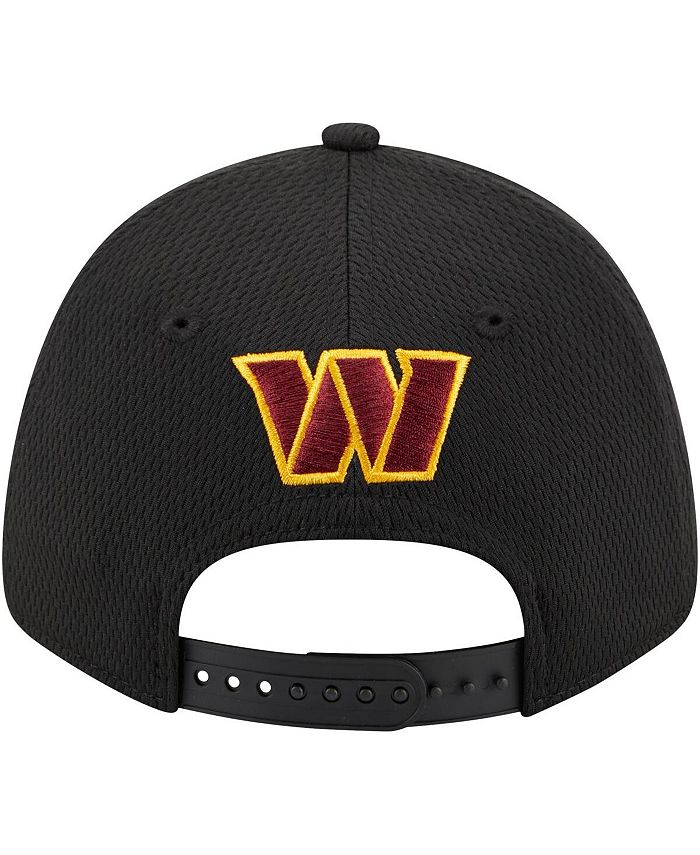 New Era Men's Black Washington Commanders Top Visor 9Forty Adjustable ...