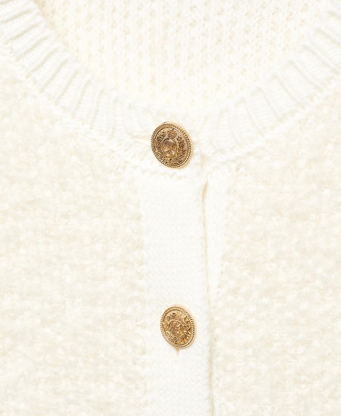 MANGO Women's Knitted Buttoned Jacket - Macy's