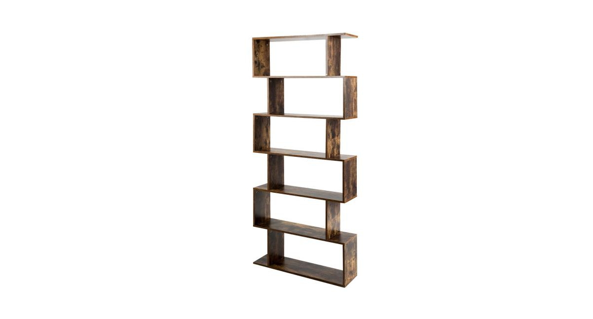 Click here for 6-Tier S-Shaped Bookcase Z-Shelf Style Storage Boo... prices