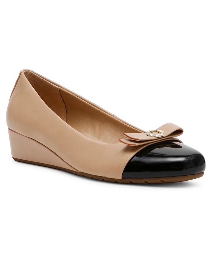 Anne Klein Women's Mesa Bow Detail Wedge Ballet Flats - Macy's