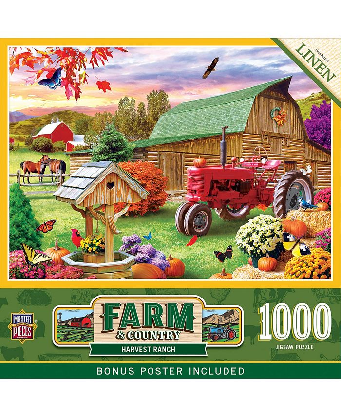 Masterpieces Farm & Country - Harvest Ranch 1000 Piece Jigsaw Puzzle ...